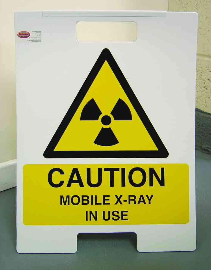 Sign: Free Standing 'A' Frame- Radiation Trefoil/Caution | Rothband